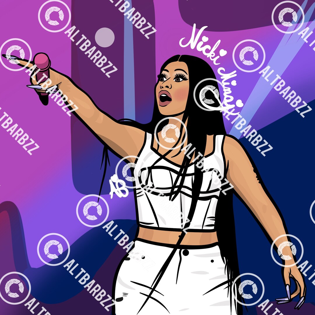 Nicki Minaj, Gag City, for the Barbz, Digital Art, Stage Lights, White ...