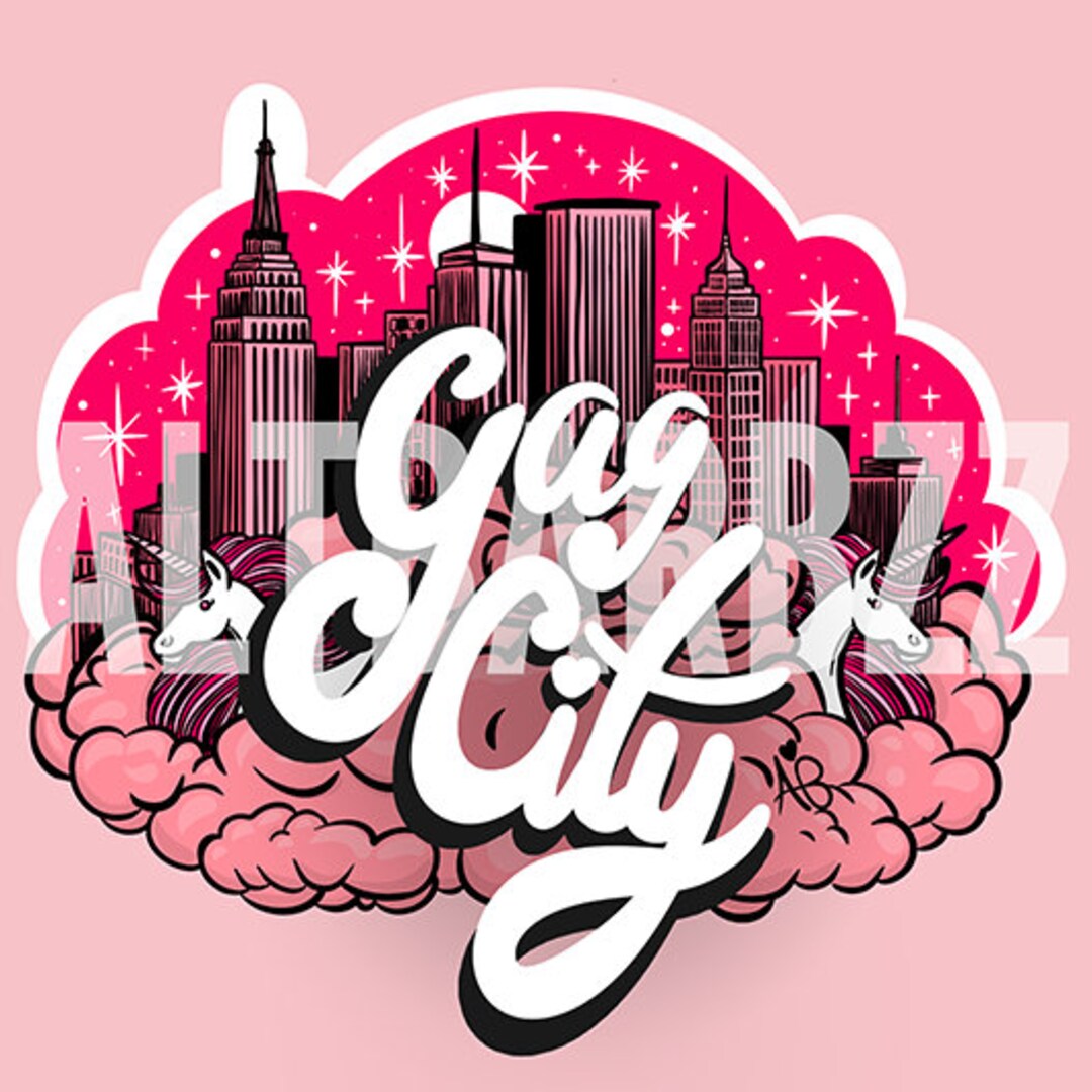 Gag City, for the Barbz, Digital Art, Sticker, Pink Background ...