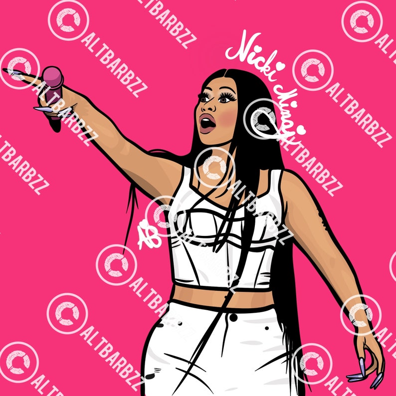 Nicki Minaj, Gag City, for the Barbz, Digital Art, Stage Lights, White ...