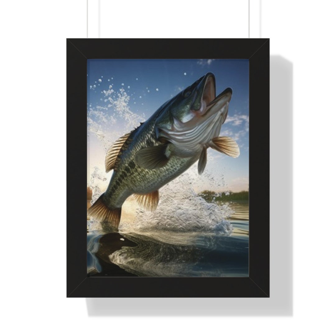 Largemouth Bass Framed Vertical Poster - Etsy