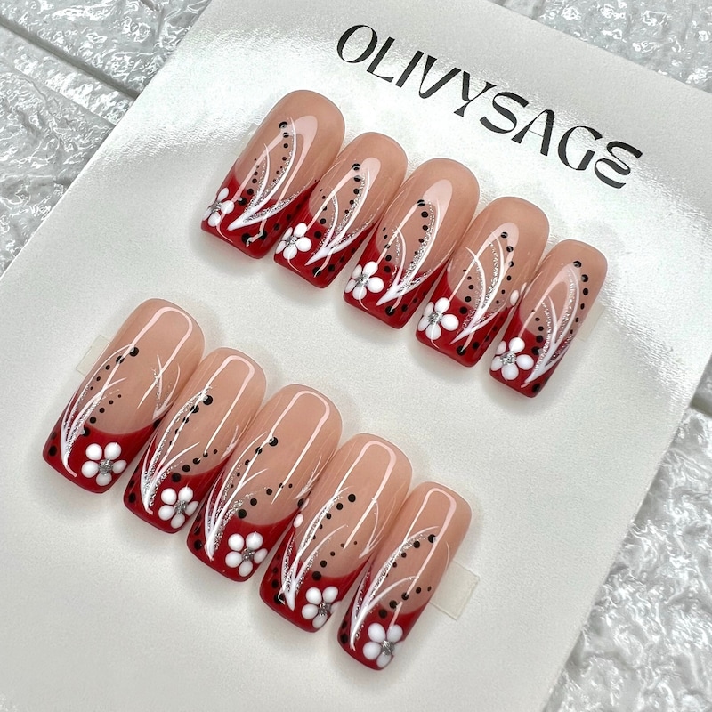 Cute Frenchies Nail Tips - Etsy