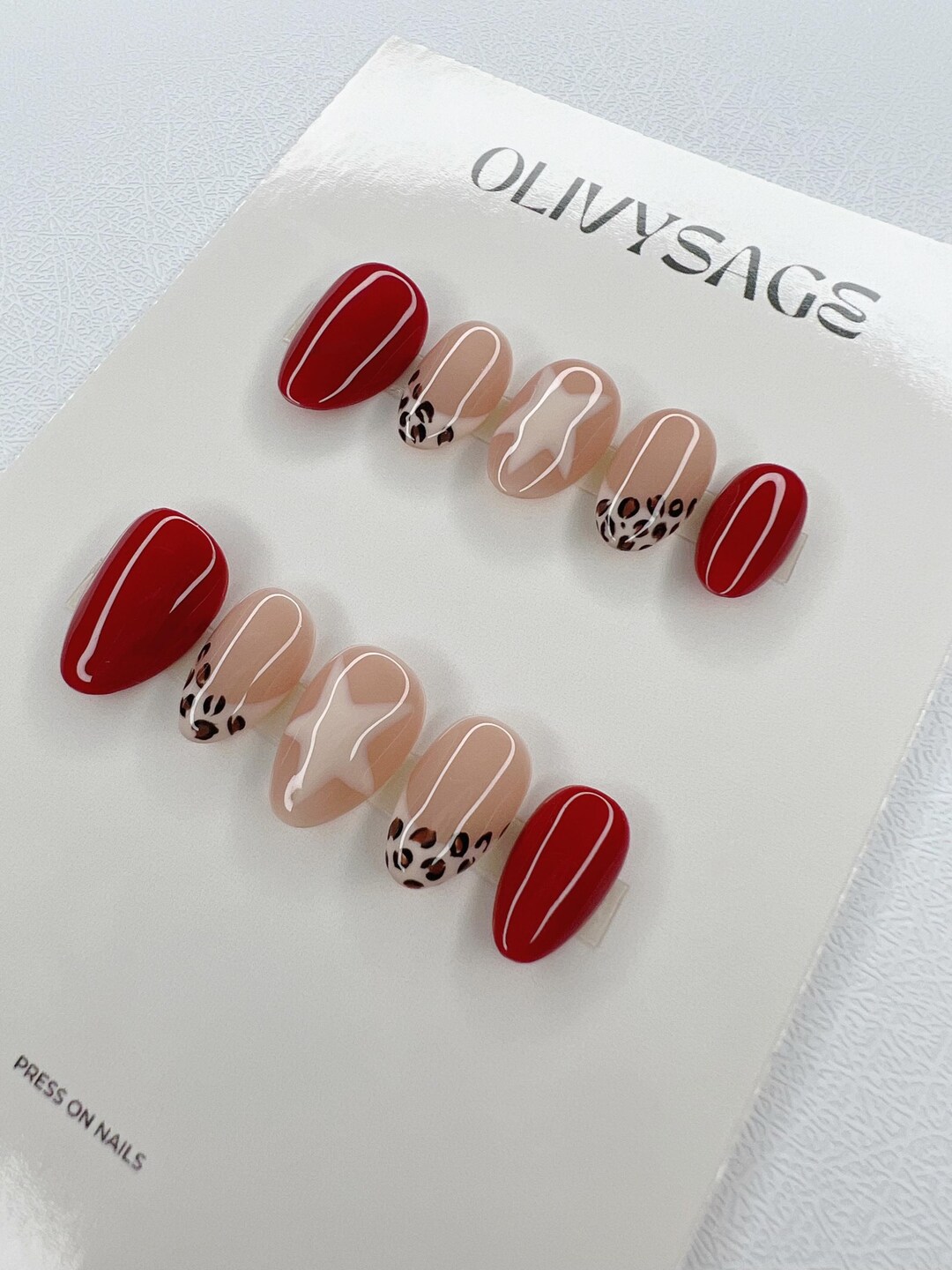 Custom Press on Nails 10 Fake Handmade Quality Trendy Cute Colorful ...
