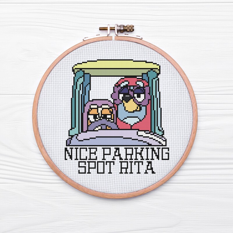 Cross Stitch Driving Car - Etsy
