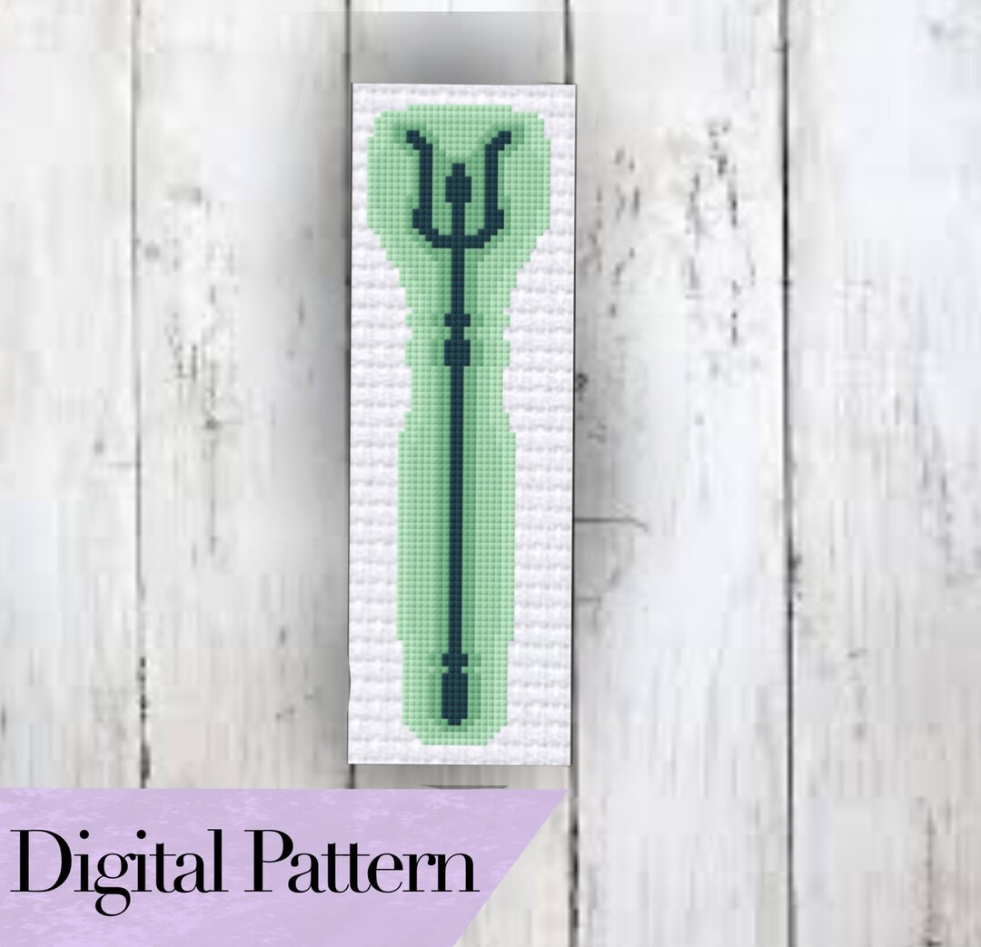Trident PJO Bookmark Cross Stitch Pattern Digital - Etsy