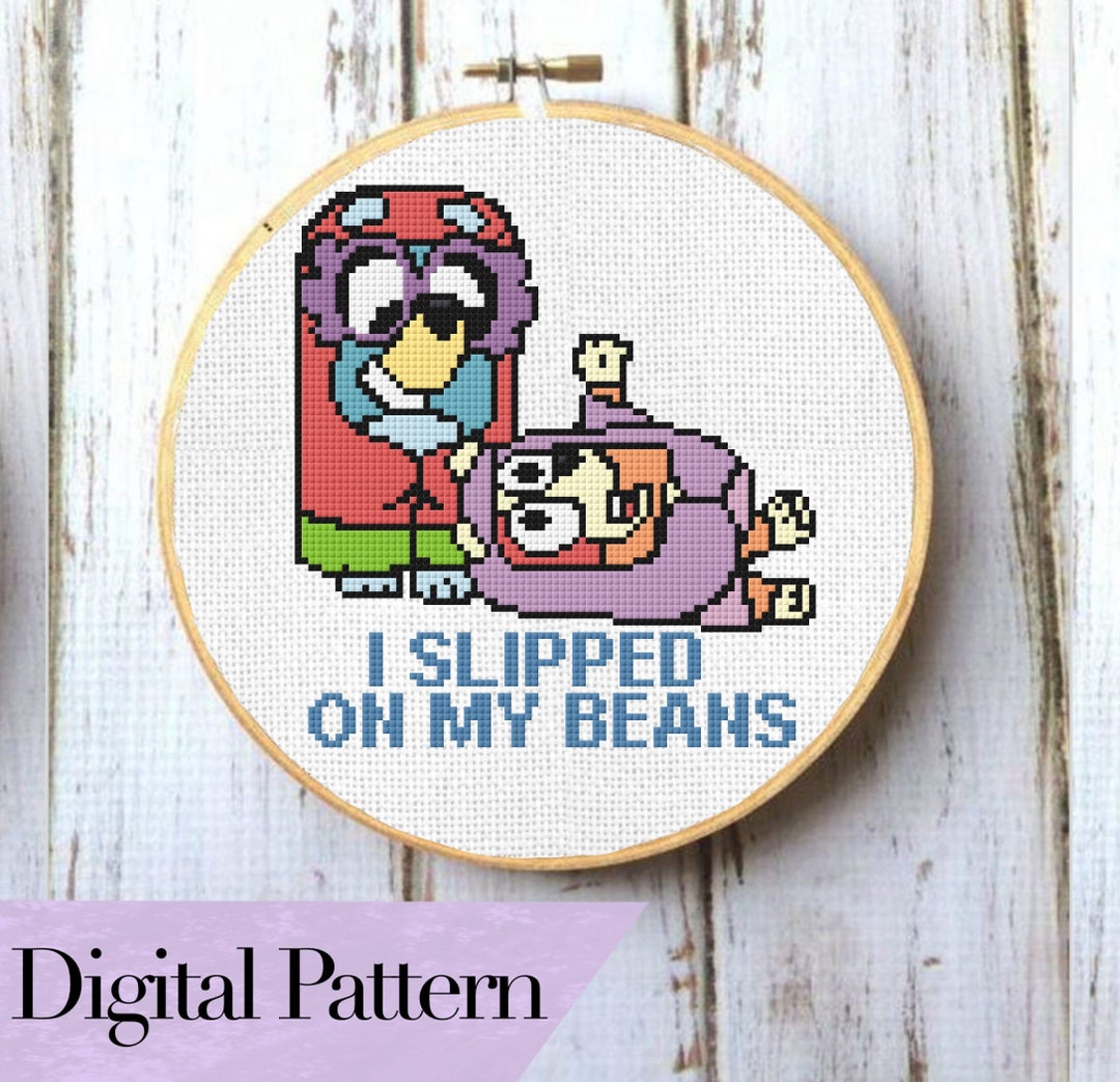 Grannies I Slipped on My Beans Cross Stitch Pattern Digital - Etsy