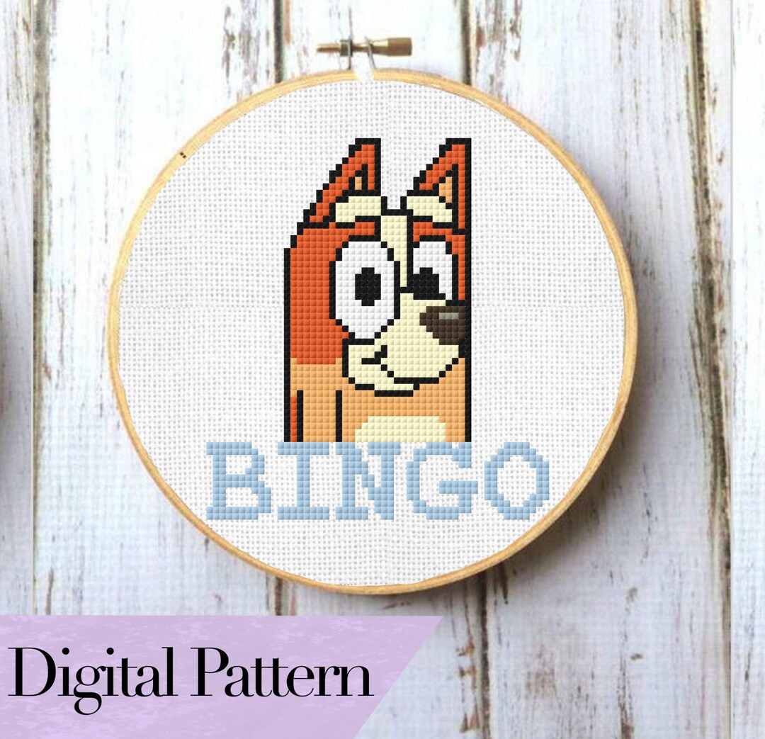 Bingo Bluey Digital Cross Stitch Pattern - Etsy