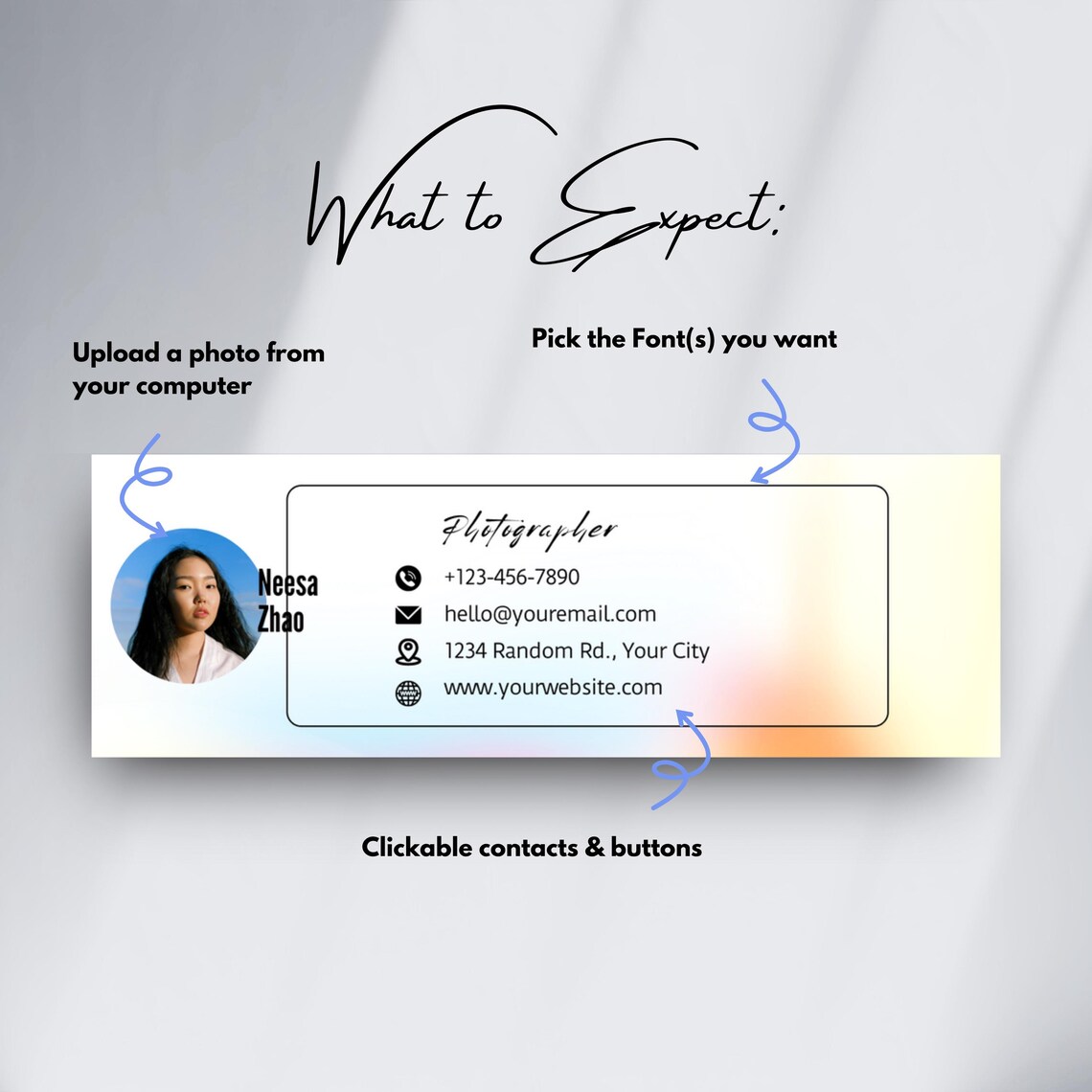 Business Signature, Signature Email, Email Signature, Custom Signature ...