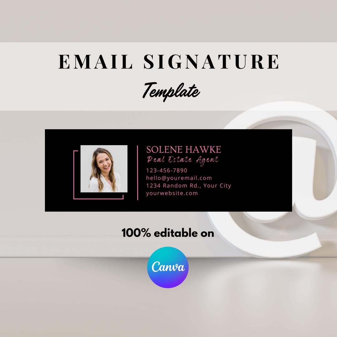 Gmail Email Signature, Email Signature Template, Canva Signature, Email ...