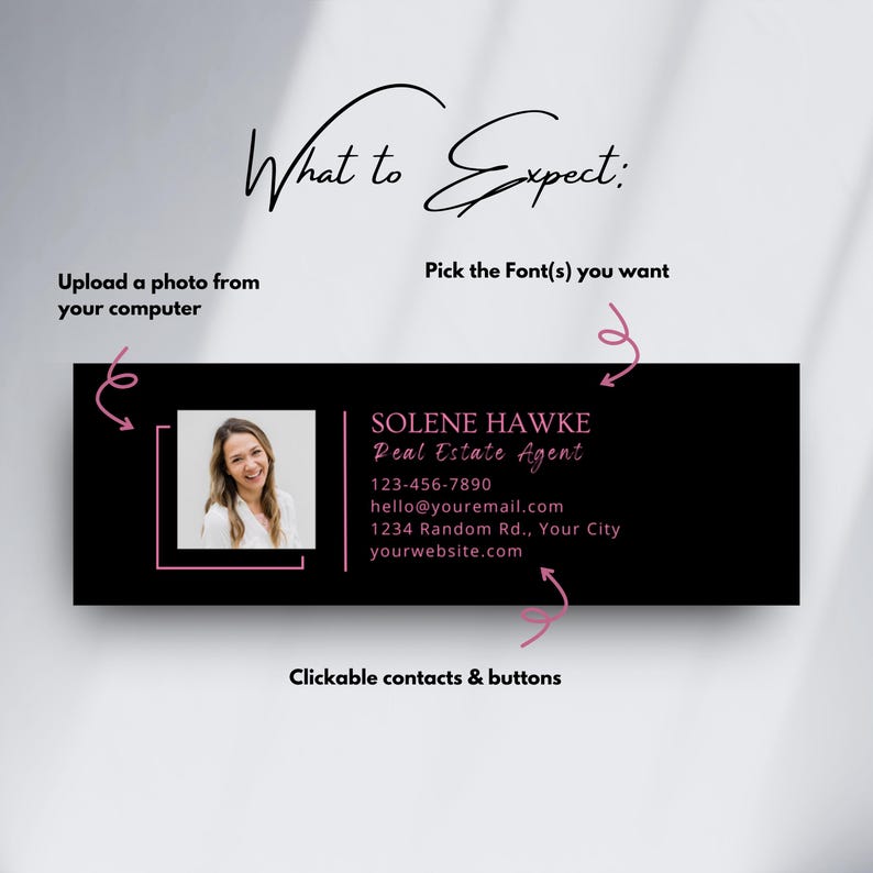 Gmail Email Signature, Email Signature Template, Canva Signature, Email ...