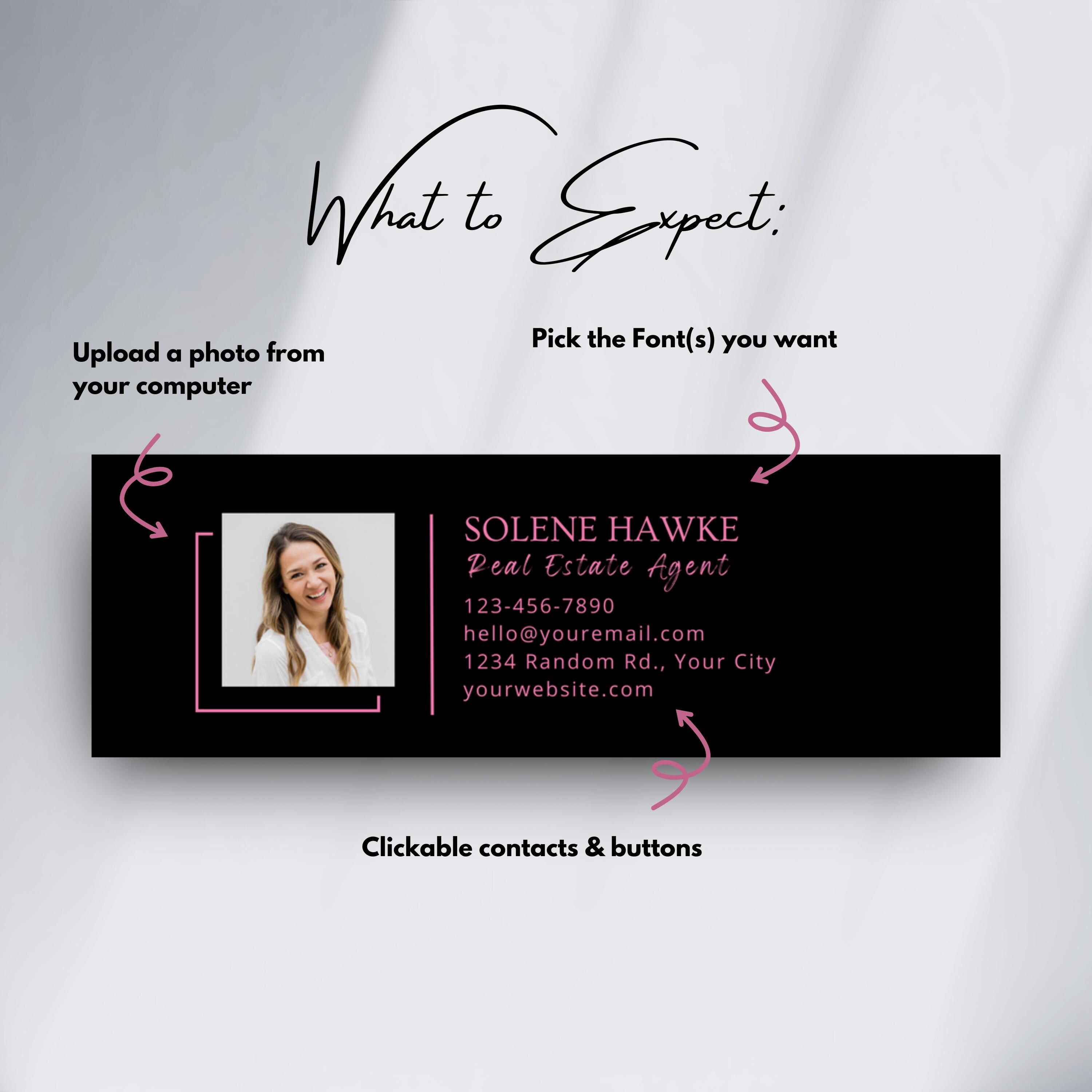 Gmail Email Signature, Email Signature Template, Canva Signature, Email ...