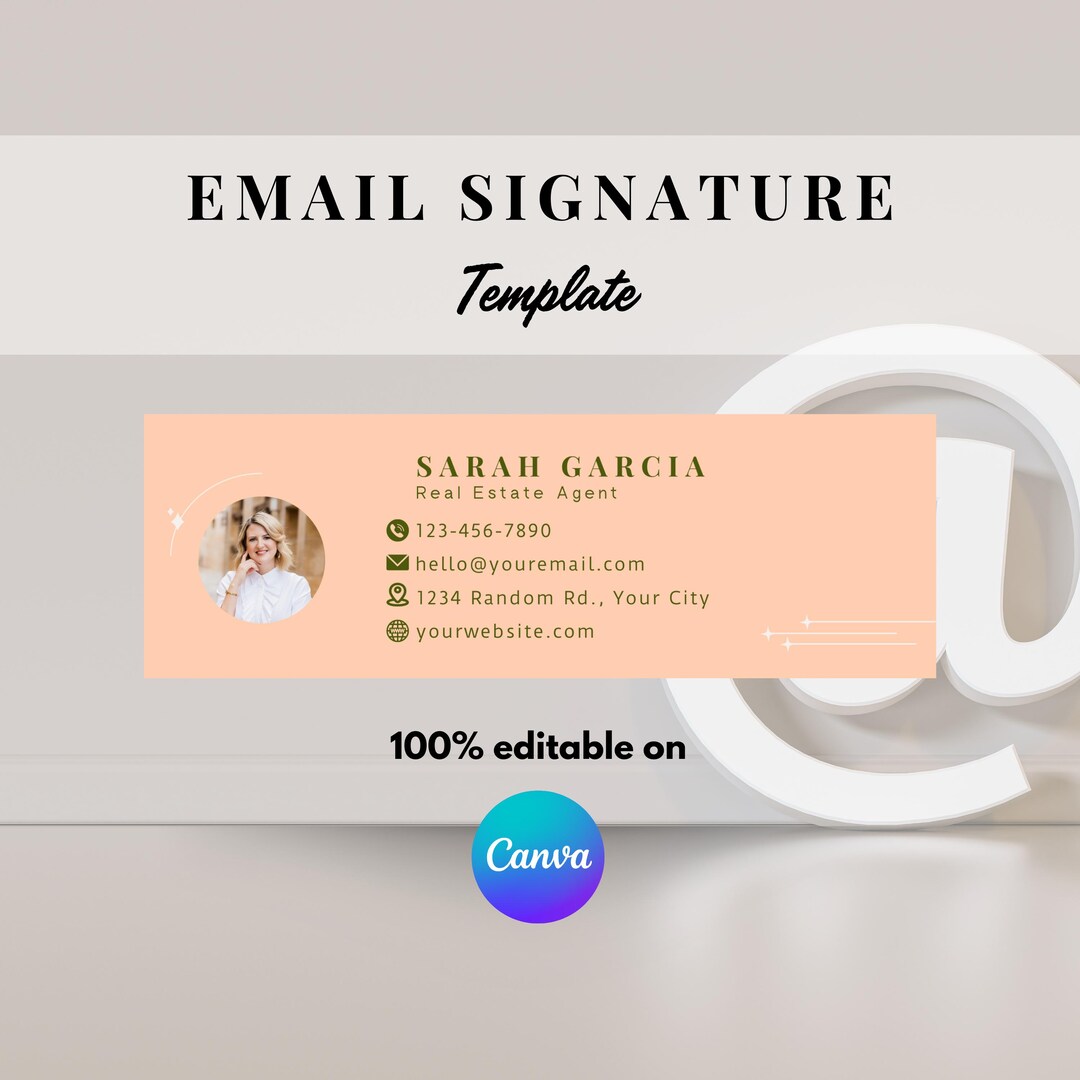 Email Signature Template, Gmail Email Signature, Real Estate Email ...