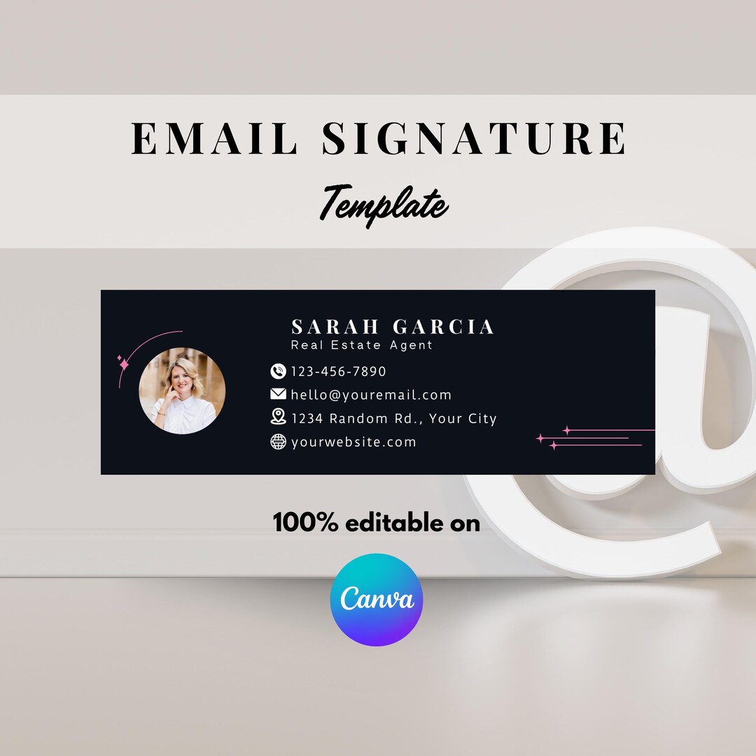 Email Signature Template, Digital Signature, Cute Email Signature ...