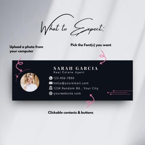 Email Signature Template, Digital Signature, Cute Email Signature ...