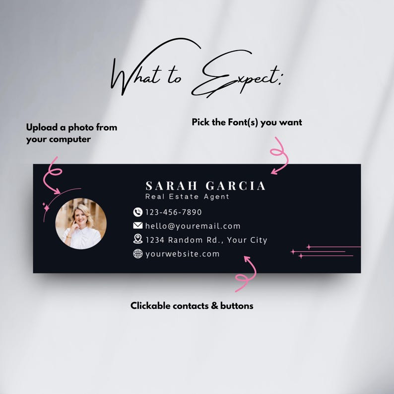 Email Signature Template, Digital Signature, Cute Email Signature ...