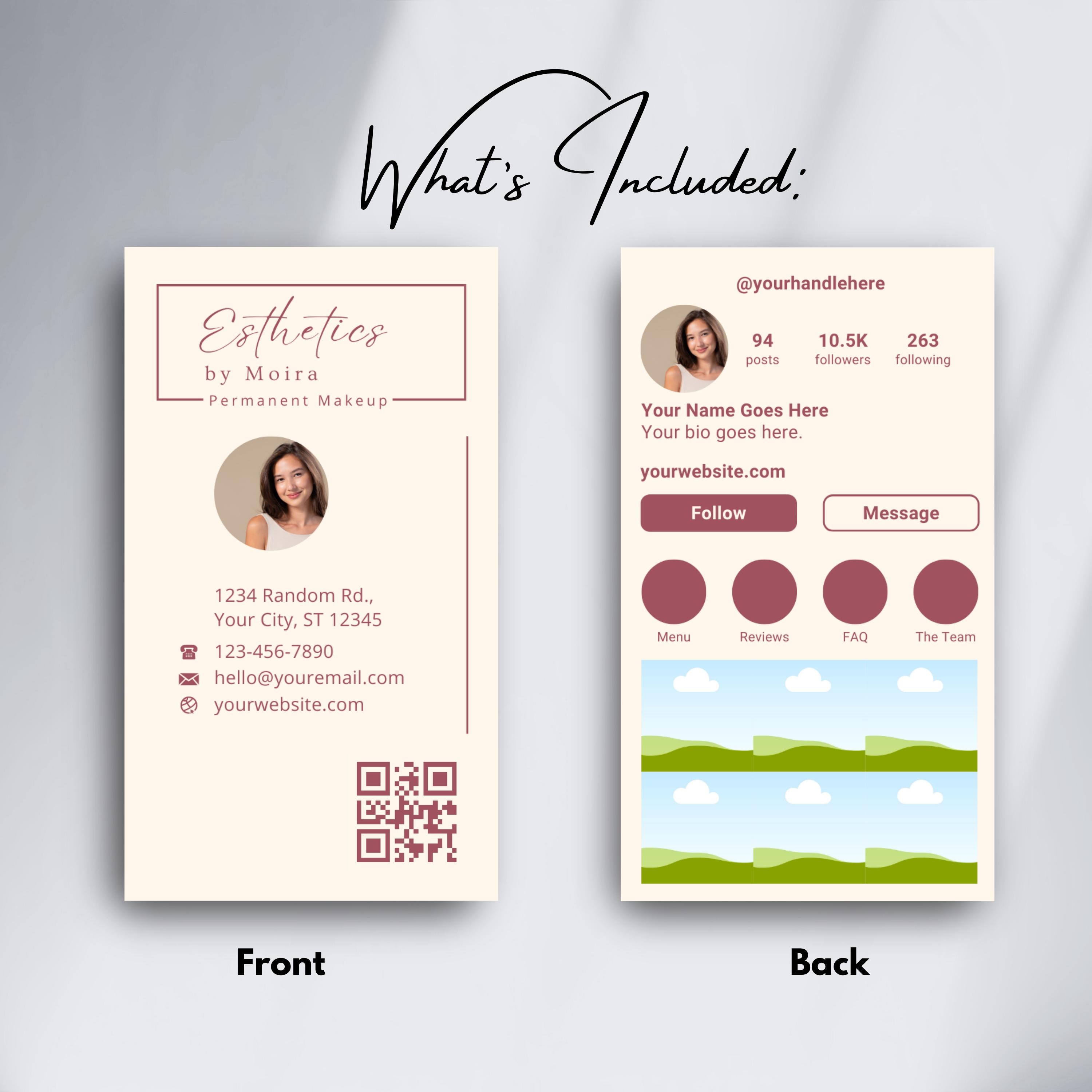 Ig Business Card Template, Qr Code Business Card, Qr Code, Unique ...