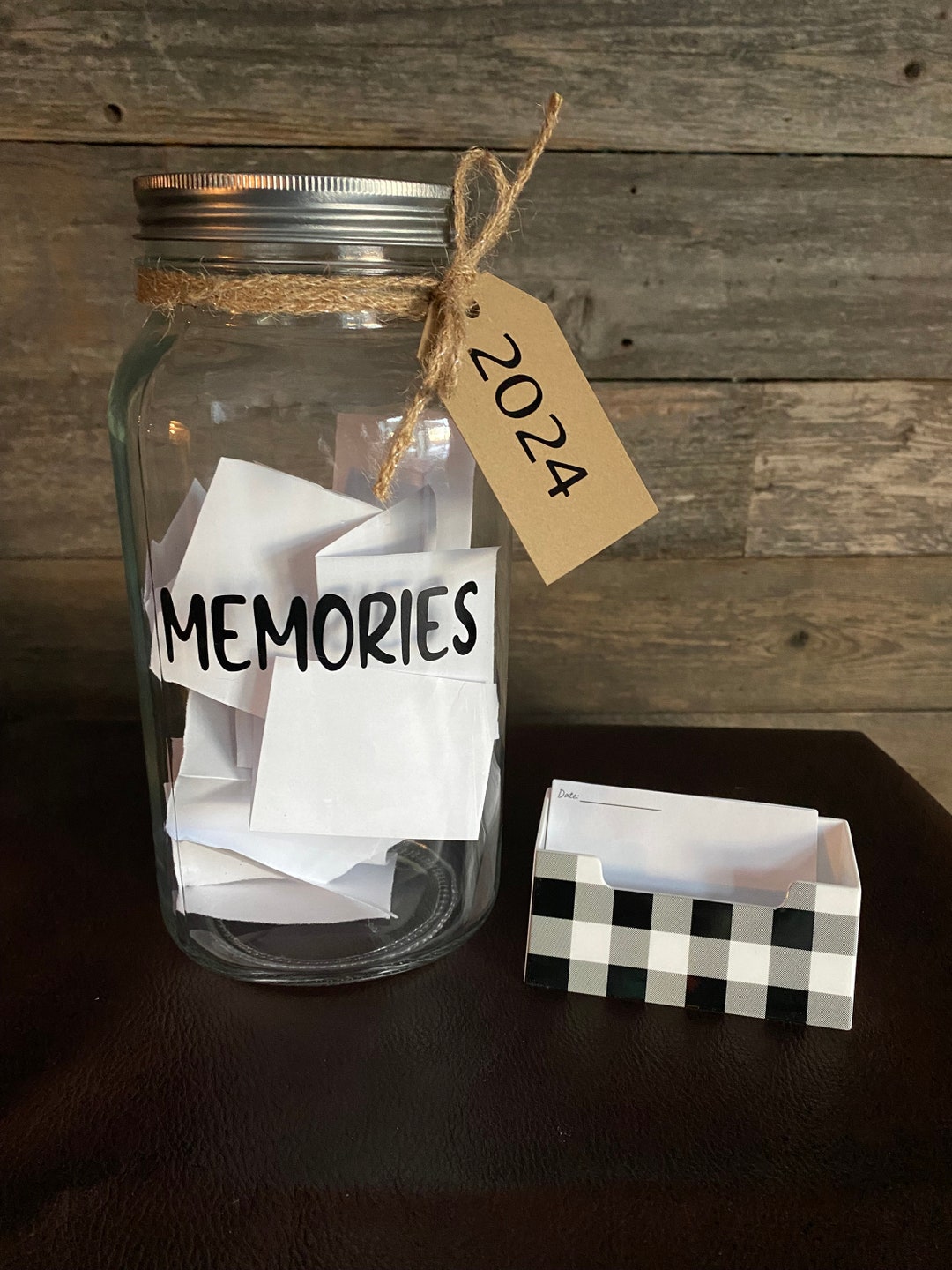 Memory Jar With Paper and Holder With 2025 Tag Gratitude Jar, Memories ...