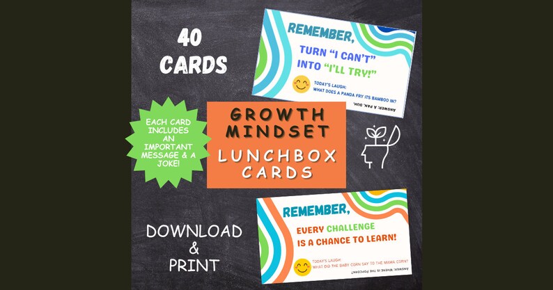 Growth Mindset Lunchbox Notes Printable - Etsy