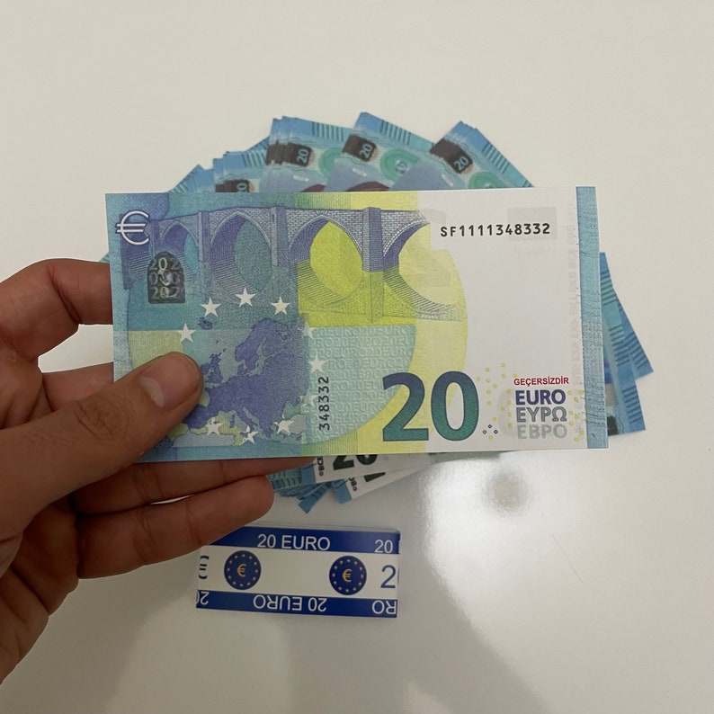 Realistic 20 Euro Play Money for Parties & Pranks 100pcs Fake Bucks ...