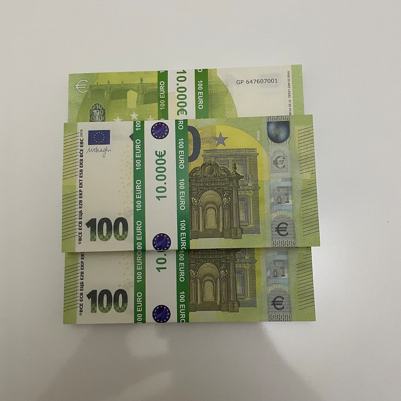 Realistic 100 Euro Play Money for Parties & Pranks 100pcs Fake Bucks ...