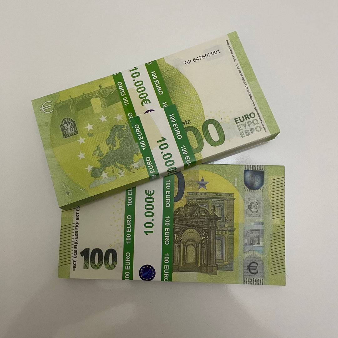 Realistic 100 Euro Play Money for Parties & Pranks 100pcs Fake Bucks ...