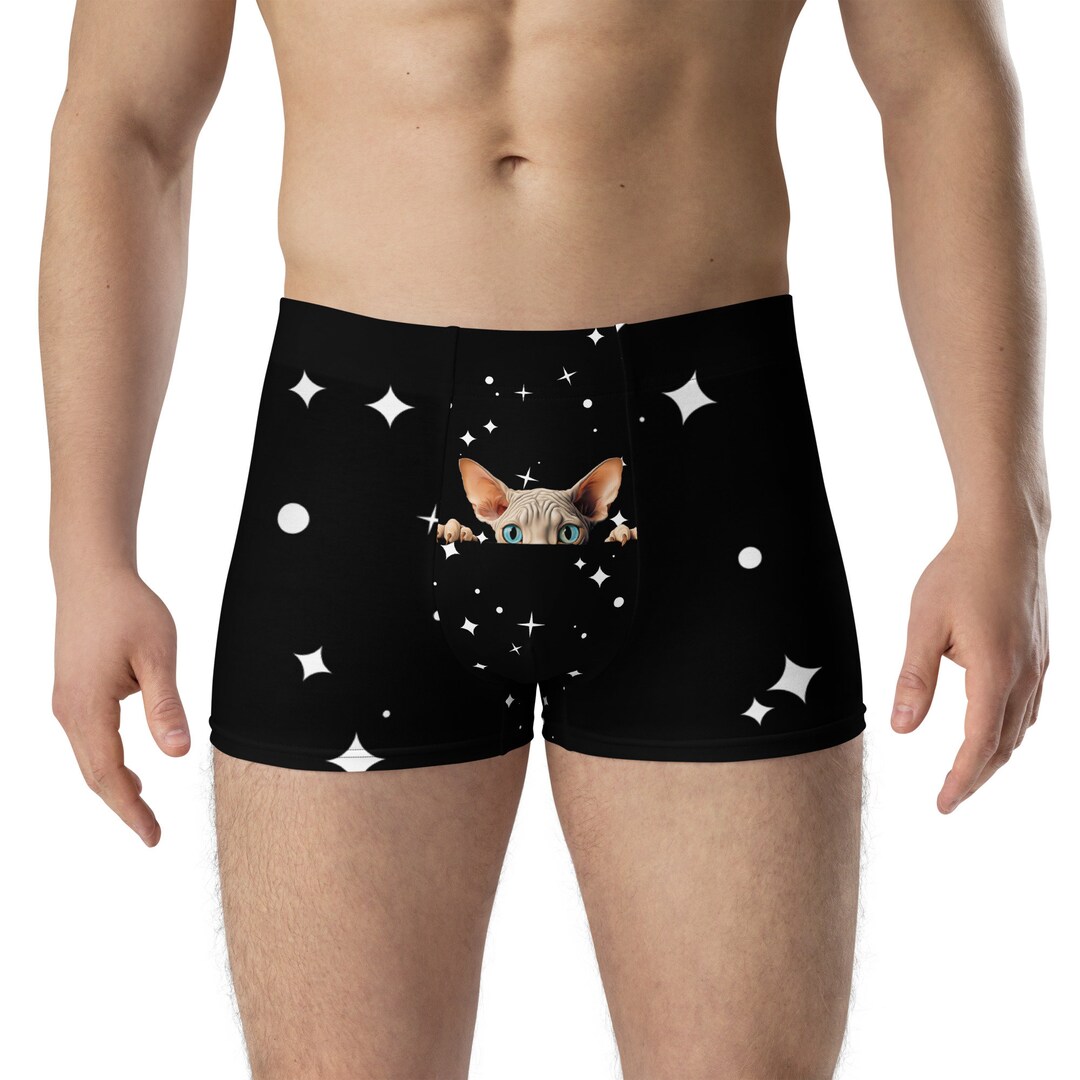 Boxer Briefs Peeking Sphynx and Stars - Etsy