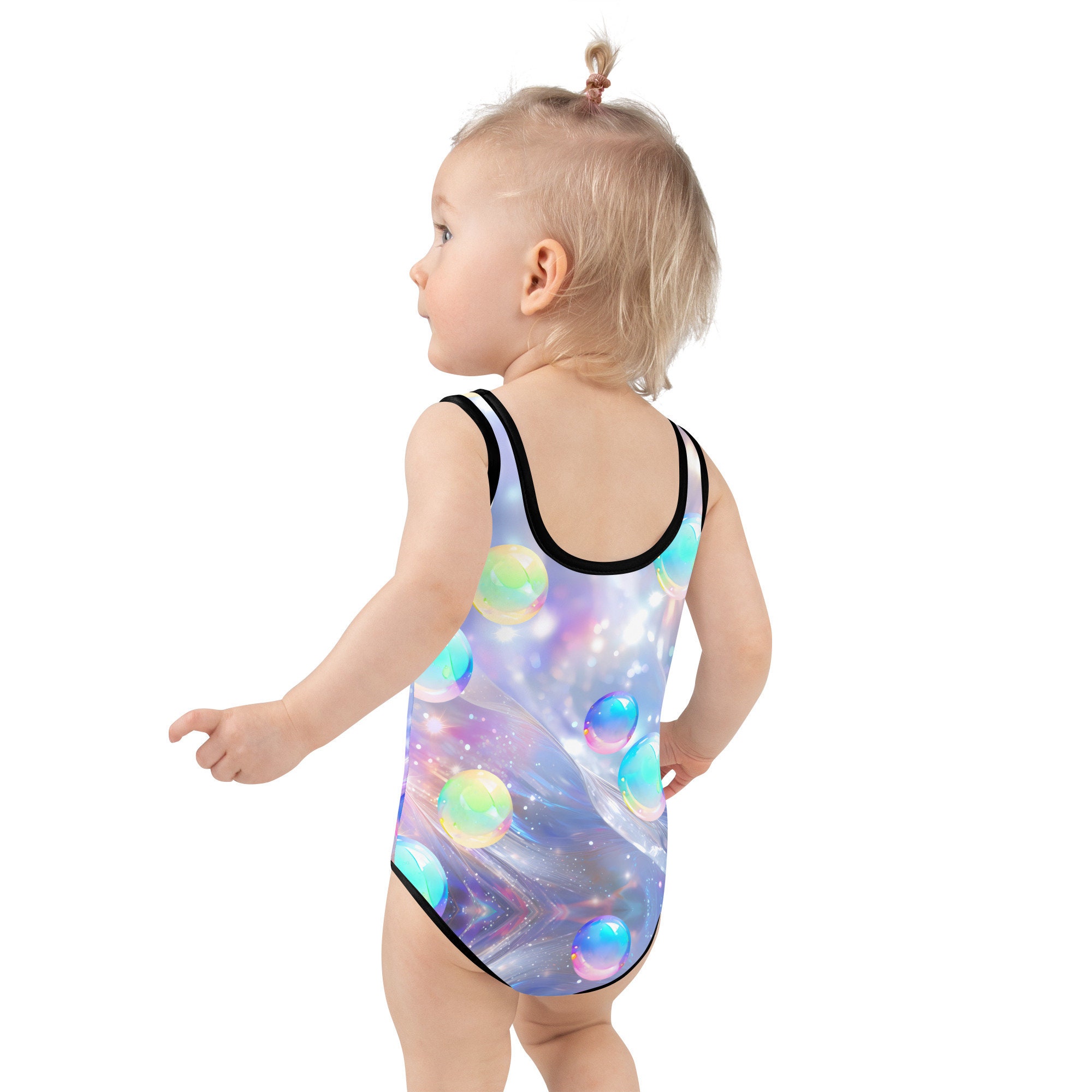 Kids Swimsuit Shine and Glimmer With Bubbles 1 - Etsy