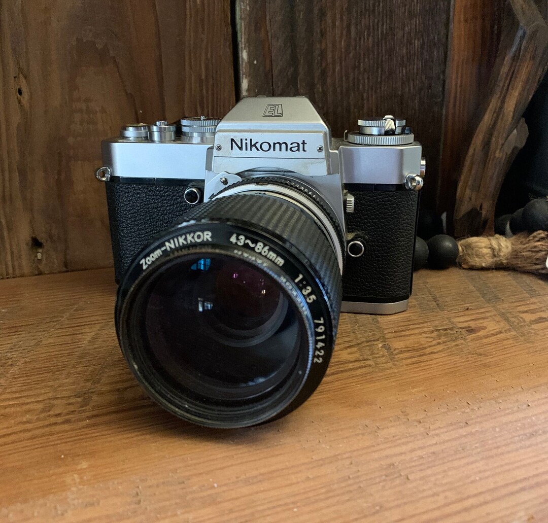 Vintage Nikomat EL Film Camera W/nikkor Zoom 43-86mm 1:3.5 Lens, Film ...