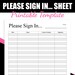 Please Sign in | Printable Sign in Sheet / Template | Attendees Log in ...