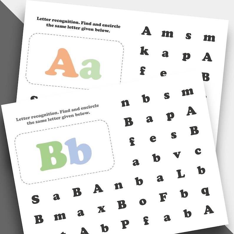 Letter Recognition, Printable Letter Recognition Activity, Alphabet ...