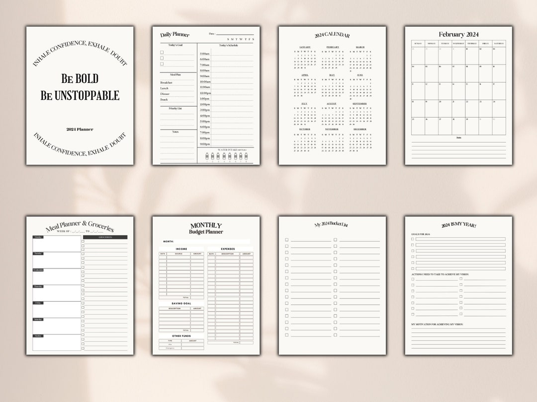 2024 Printable Planner, Daily Planner Copies, To-do List , Printable ...