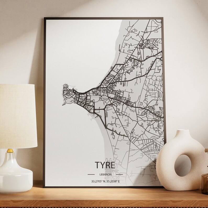 Beirut Map Poster | Lebanon Poster | Lebanese Art Print | Size A4 A3 ...