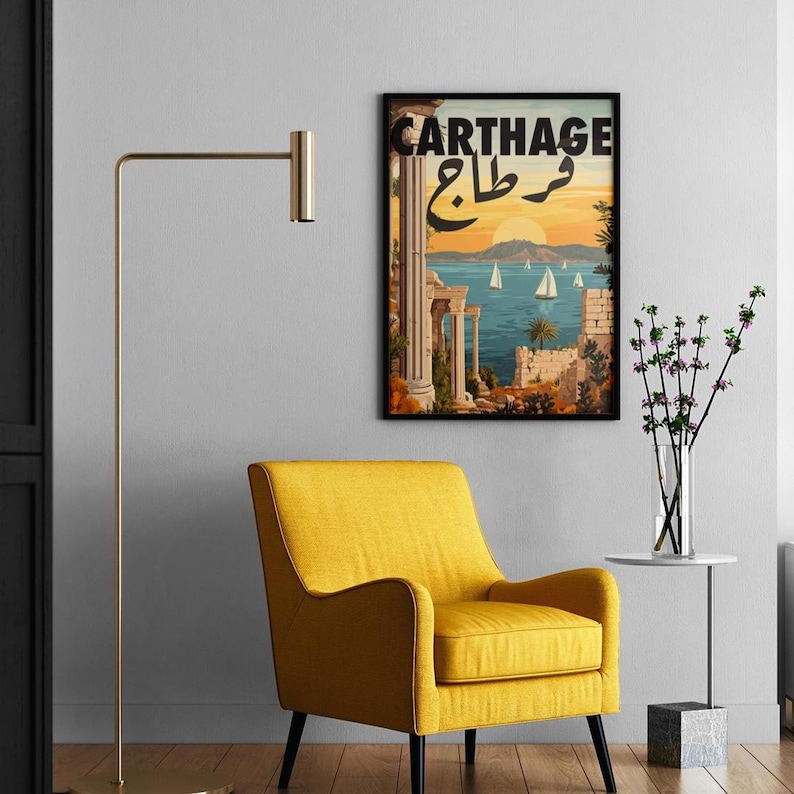 Carthage Poster | Tunisia Poster | Affiche Tunisie | Size A4 A3 - Etsy