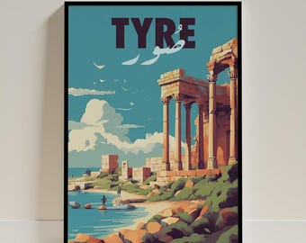Byblos Posters Lebanon Poster Lebanese Art Print Size A4 A3 Beirut - Etsy