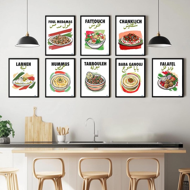 Lebanese Baba Ganouj Poster: Middle Eastern Food Art Print - Etsy