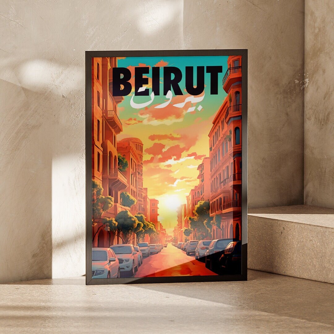 Beirut Posters | Lebanon Poster | Lebanese Art Print | Size A4 A3 ...