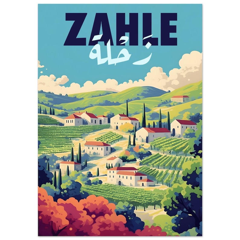 Zahle Poster | Lebanon Poster | Lebanese Art Print | Size A4 A3 ...