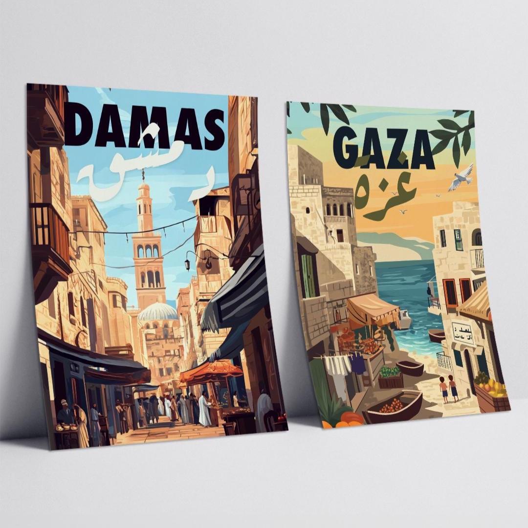 Damas Poster | Syria Poster | Syrian Art Print | Size A4 A3 - Etsy