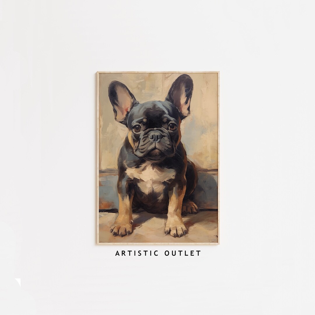 French Bulldog Artwork | Dog Oil Painting | Digital Products | Doggo ...