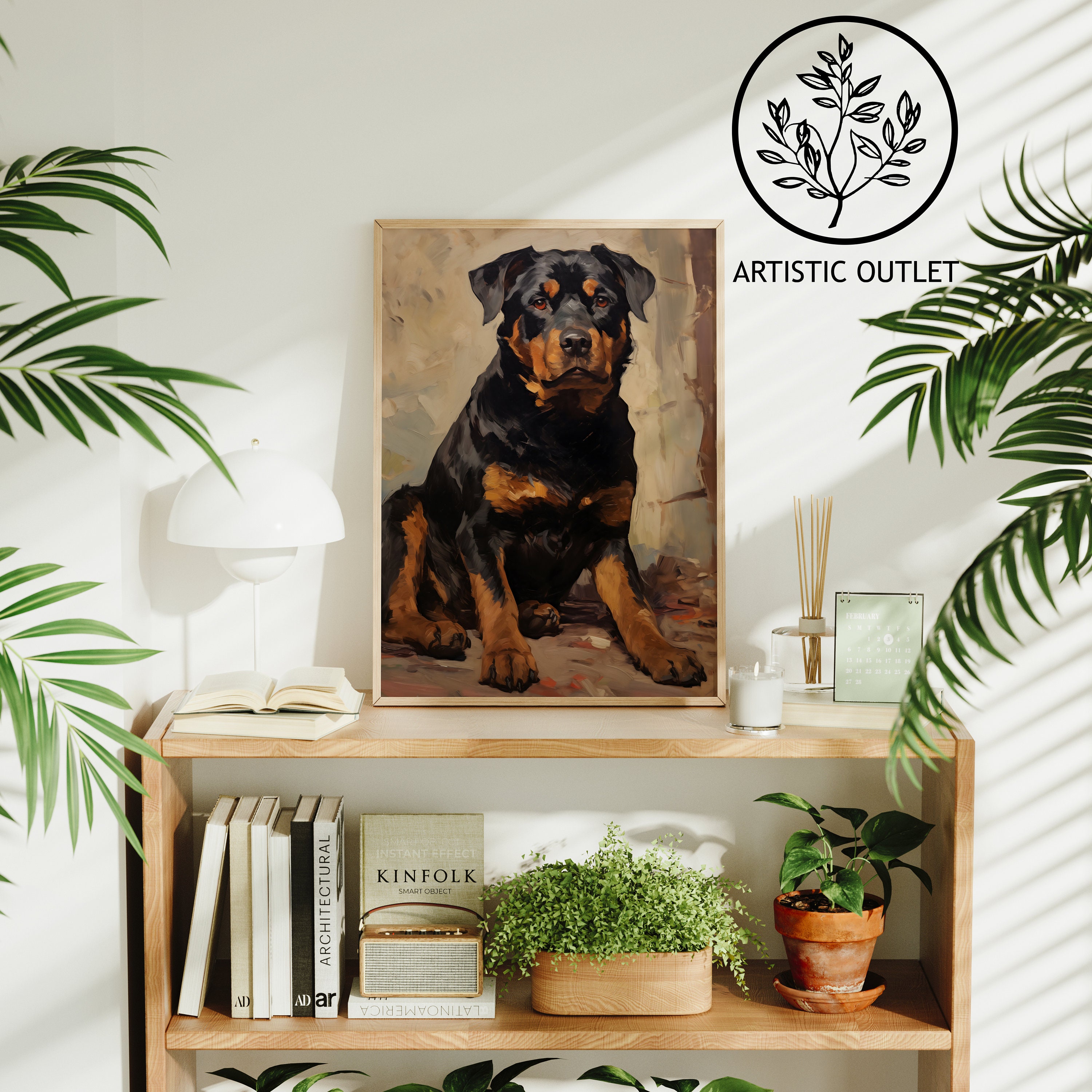Rottweiler Painting | Dog Artwork | Sell Digital Art | Oil Canvas | AI ...