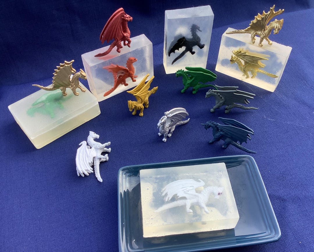 Kids Soap, Dragon Soap, Soap With Toy - Glycerin Bar Soap With Dragon ...