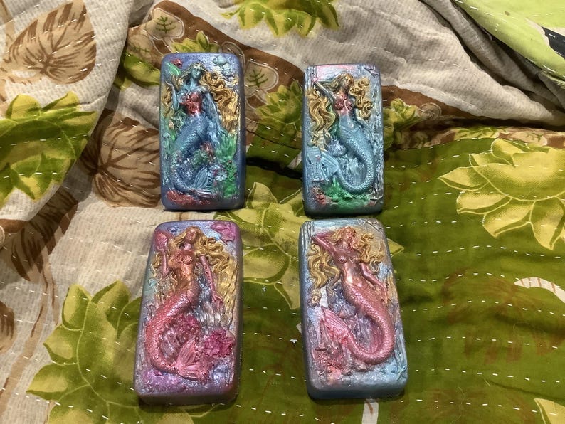 3D Mermaid Soap: Handmade Shea Butter or Glycerin Soap, Party Favors - Etsy