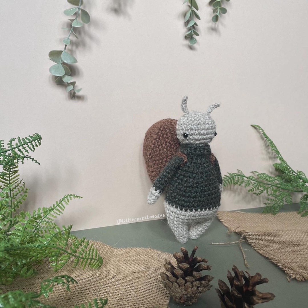Sebastian the Snail Crochet Plushie Doll Animal Pattern - [DIGITAL PDF ...