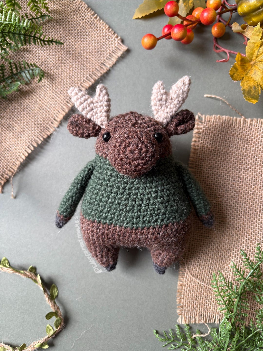Marvin the Moose Crochet Plushie Doll Animal Pattern - [DIGITAL PDF ...