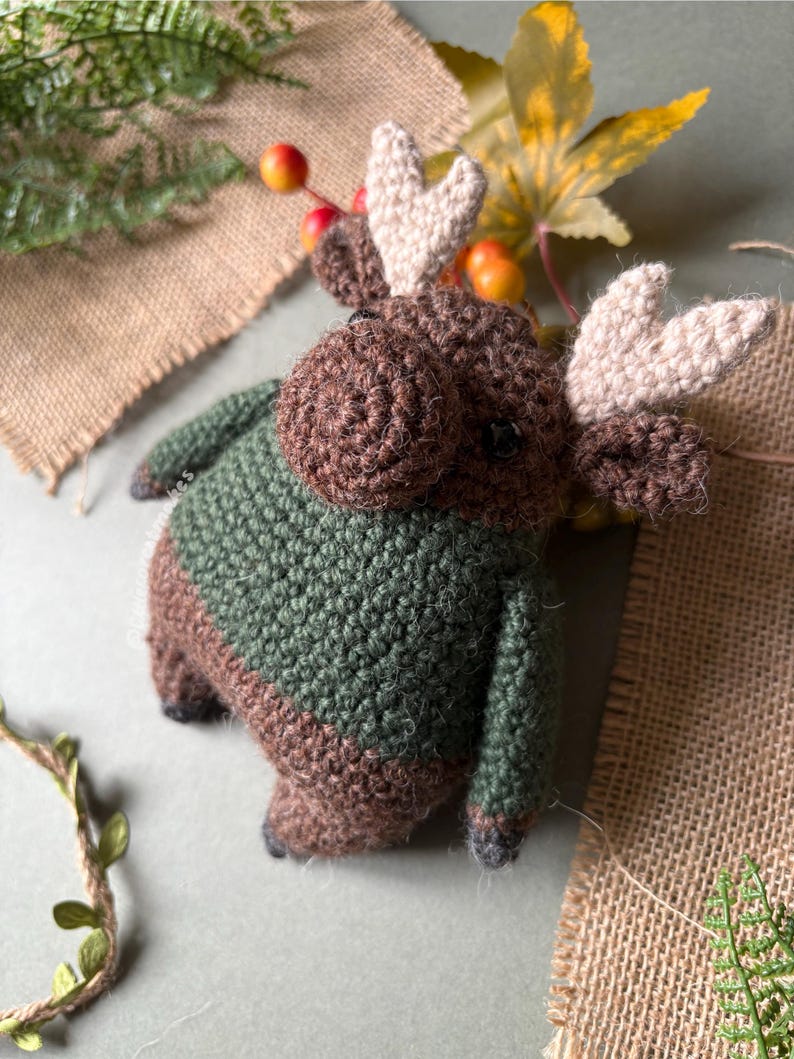 Marvin the Moose Crochet Plushie Doll Animal Pattern - [DIGITAL PDF ...
