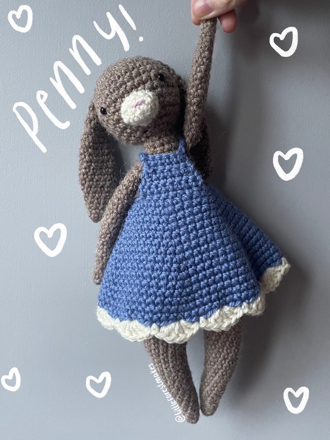 Bunny Rabbit Penny Crochet Amigurumi Plushie Doll Pattern DIGITAL ...