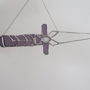 Stained Glass Dagger Sun Catcher Window Hanging Unique Home Decor ...