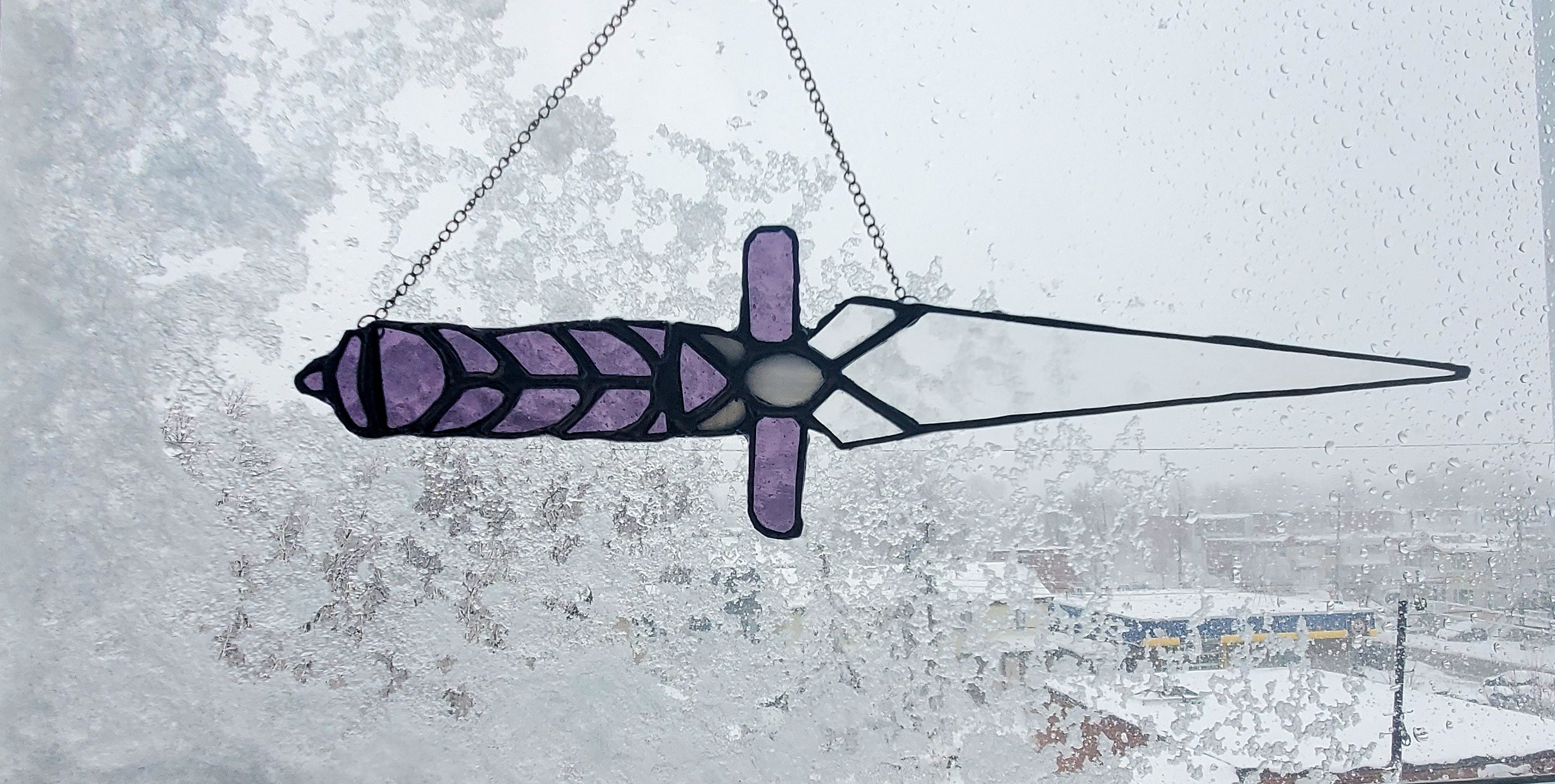 Stained Glass Dagger Sun Catcher Window Hanging Unique Home Decor ...