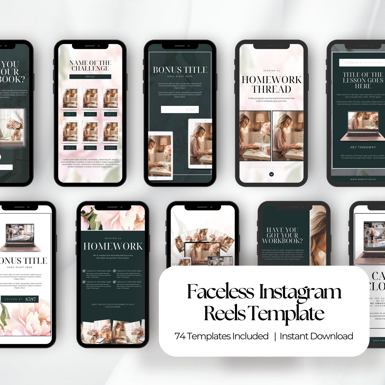 74 Aesthetic Faceless Instagram Reels, Instagram Reel Templates ...