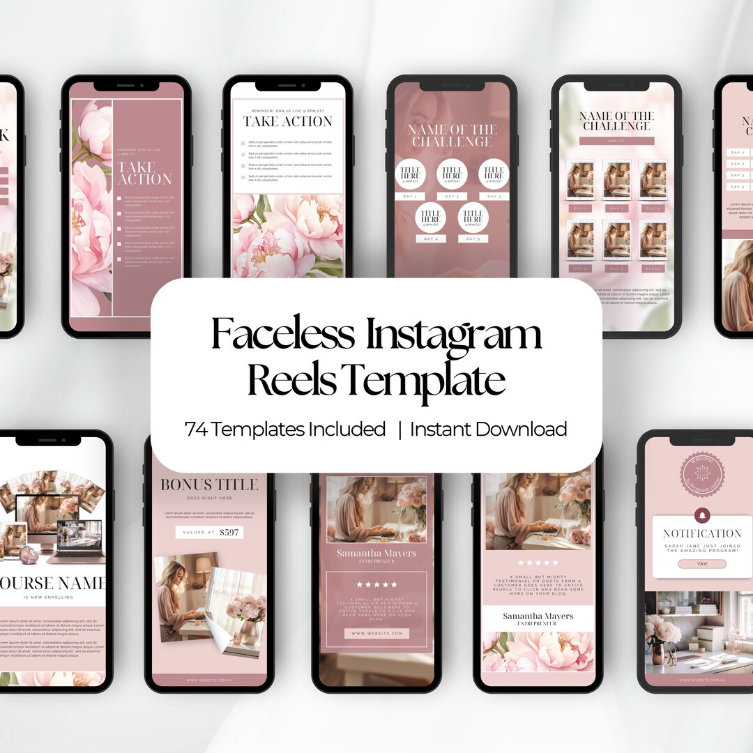 74 Aesthetic Faceless Instagram Reels, Instagram Reel Templates ...