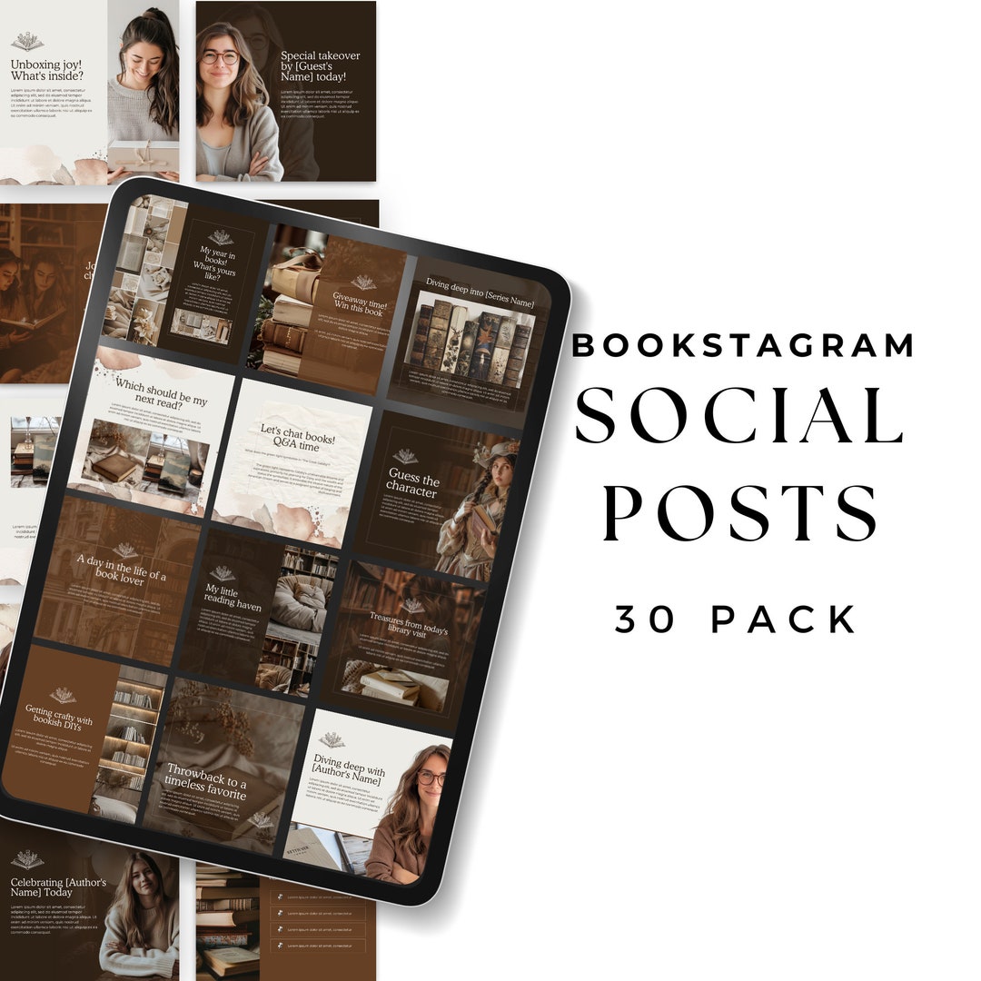 30 Bookstagram Bookish Canva Templates for Instagram, Instagram ...